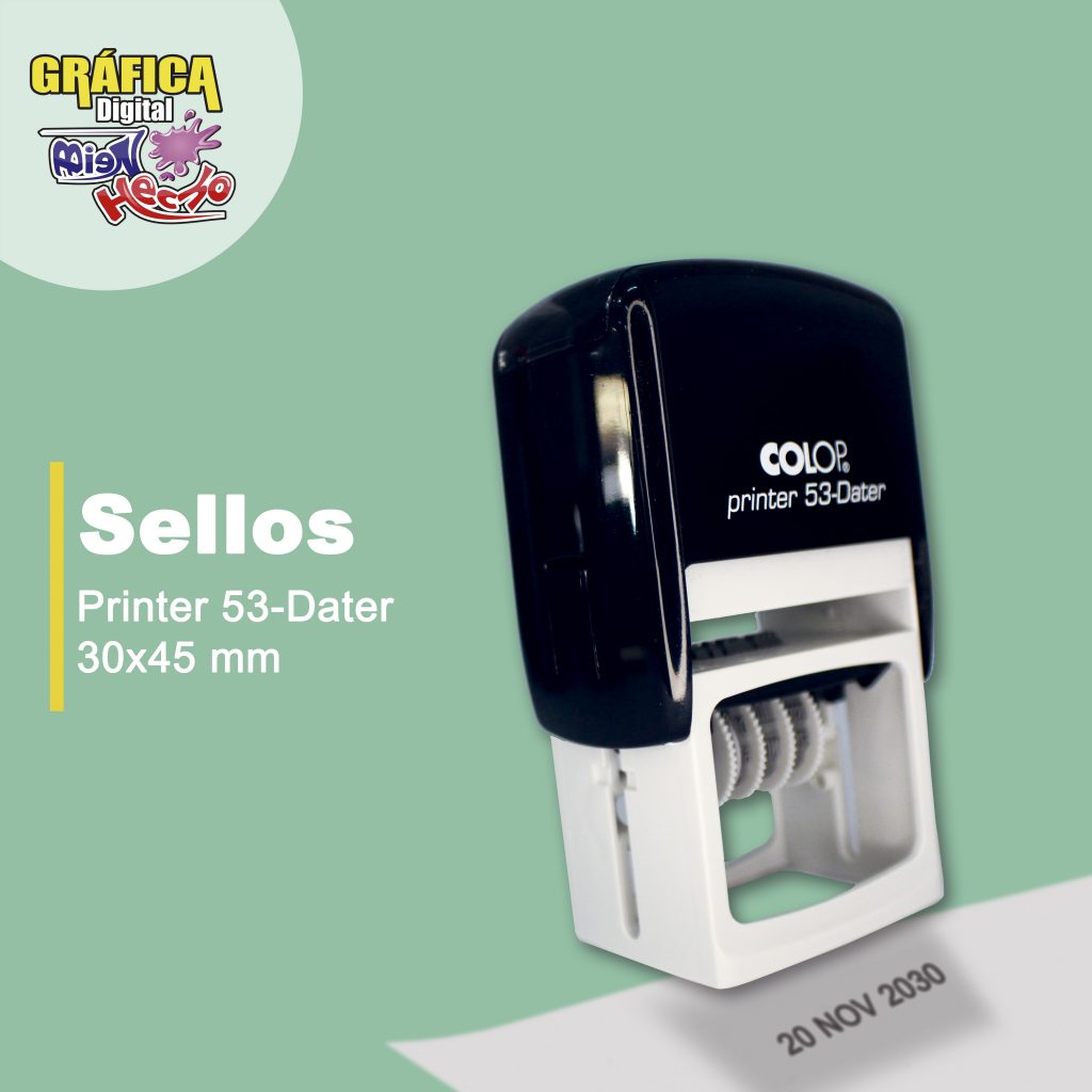 Sellos Printer 53-Dater, 30x50mm | Gráfica Bien Hecho