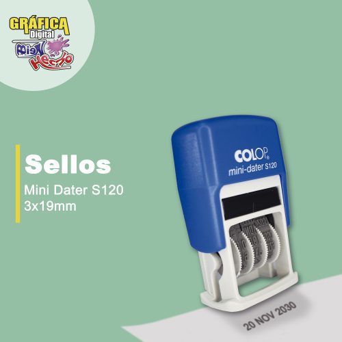 Sellos Mini-Dater S120, 3x19mm | Gráfica Bien Hecho