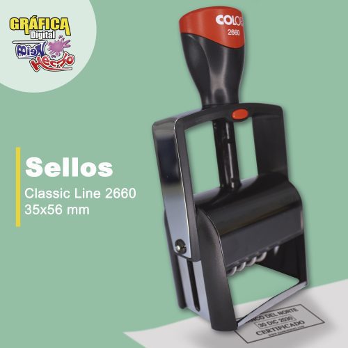 Sellos Classic Line 2660 Dater, 35x56mm | Gráfica Bien Hecho