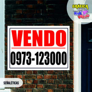 Cartel Vendo - 70x50 cm | Gráfica Bien Hecho