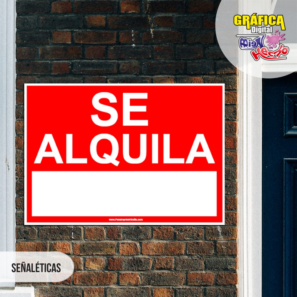 Cartel de Alquilo 60x40 cm | Gráfica Bien Hecho