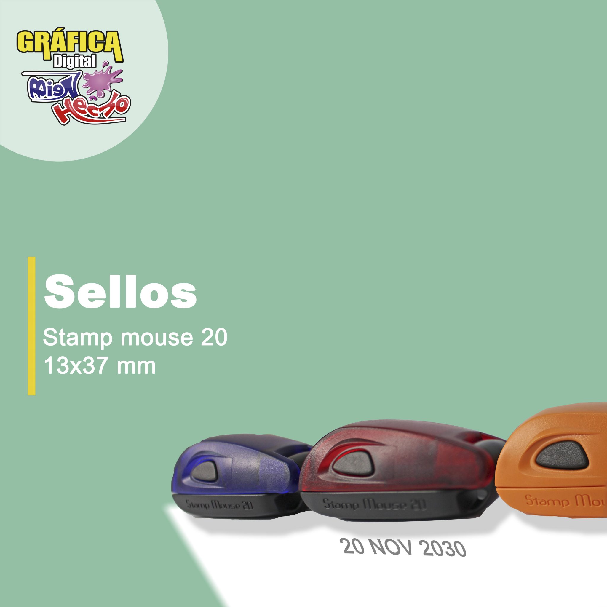 Stamp mouse 20, 13x37 mm | Gráfica Bien Hecho