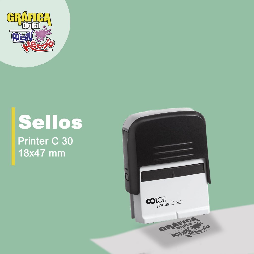 Sellos Printer C 30, 18x47mm | Gráfica Bien Hecho