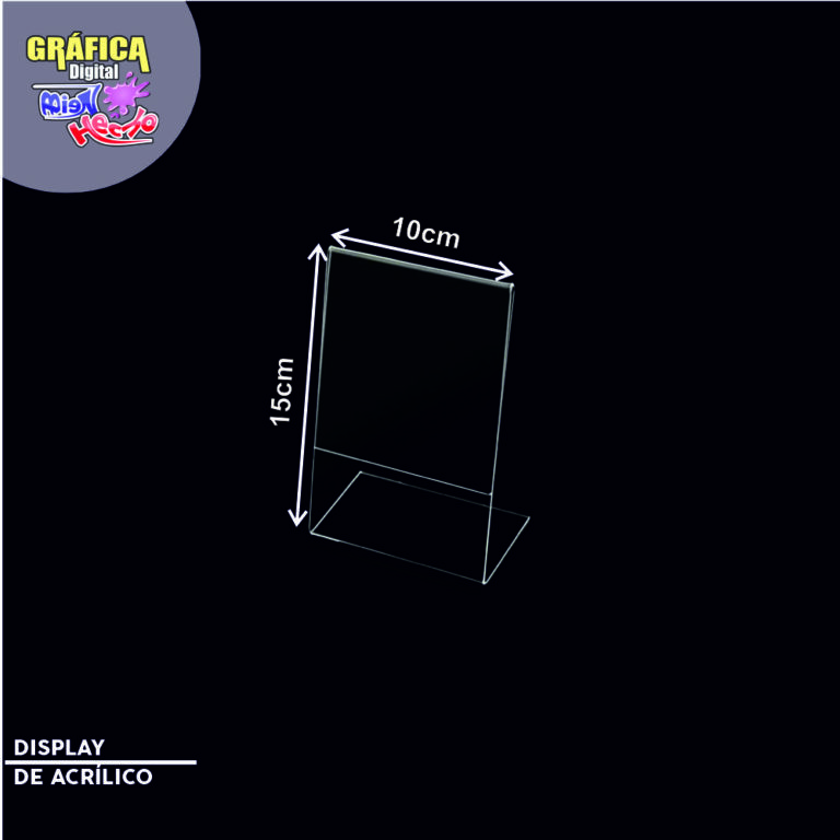 Display de Acrílico - 10x15cm | Gráfica Bien Hecho
