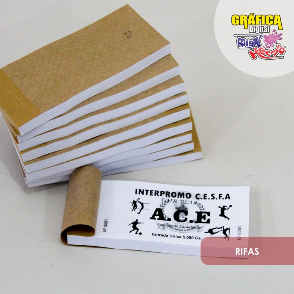 Talonarios de Rifas - Blanco y Negro | Gráfica Bien Hecho