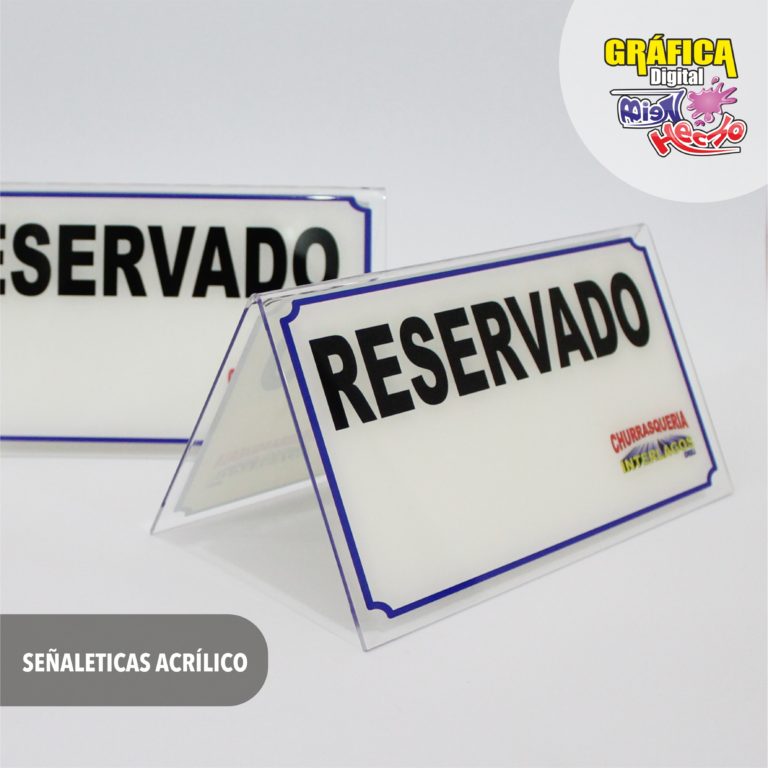 Señalética Acrílica - 30x15cm | Gráfica Bien Hecho