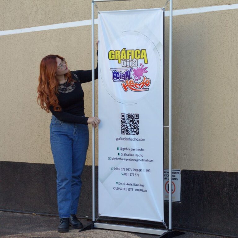 Banner Silver Doble Cara - 1,83x0,70cm | Gráfica Bien Hecho