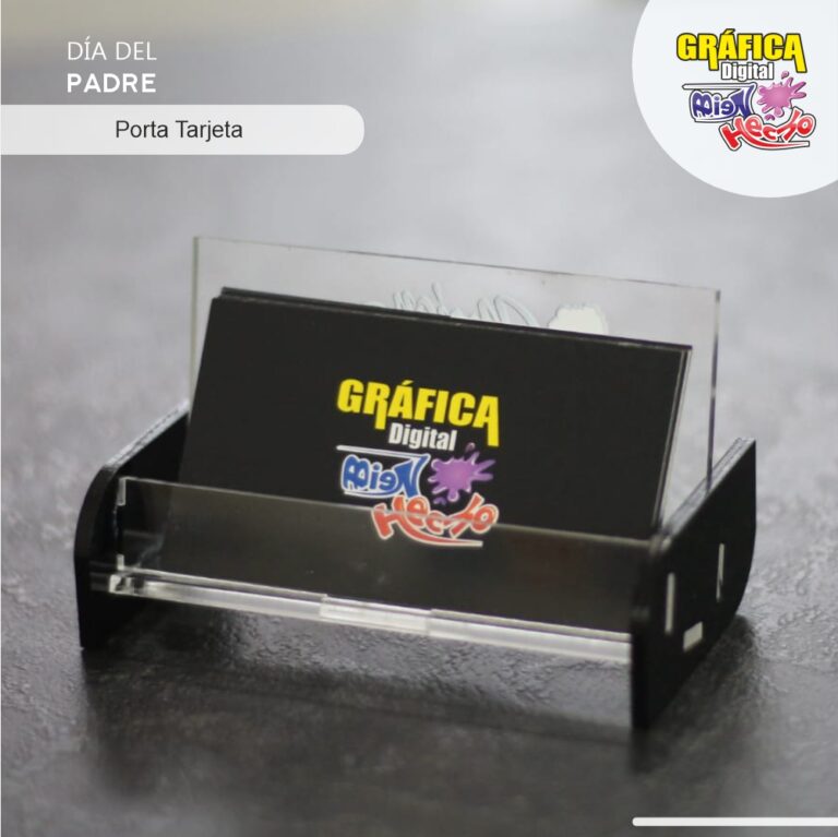 Tarjetero de Acrílico Personalizado | Gráfica Bien Hecho