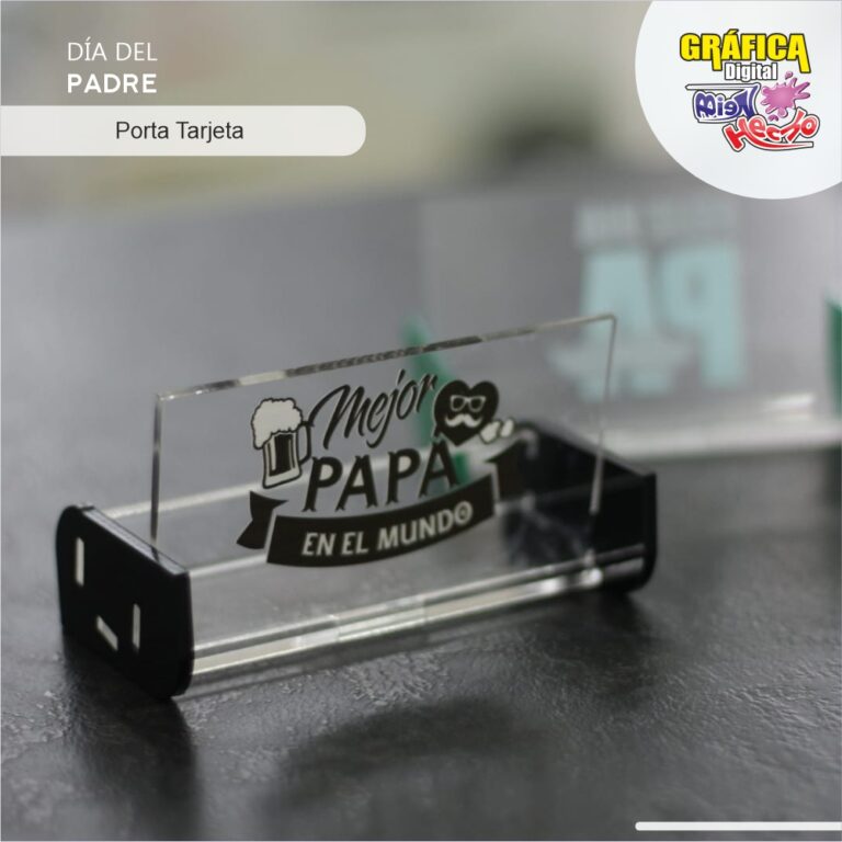 Tarjetero de Acrílico Personalizado | Gráfica Bien Hecho