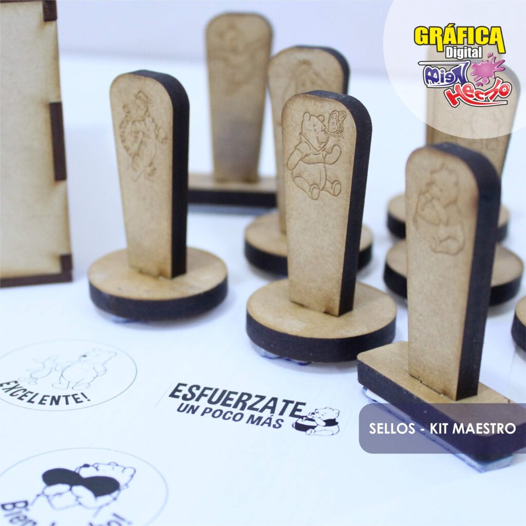 MINI KIT SELLITOS MAESTROS - MDF CRUDO | Gráfica Bien Hecho
