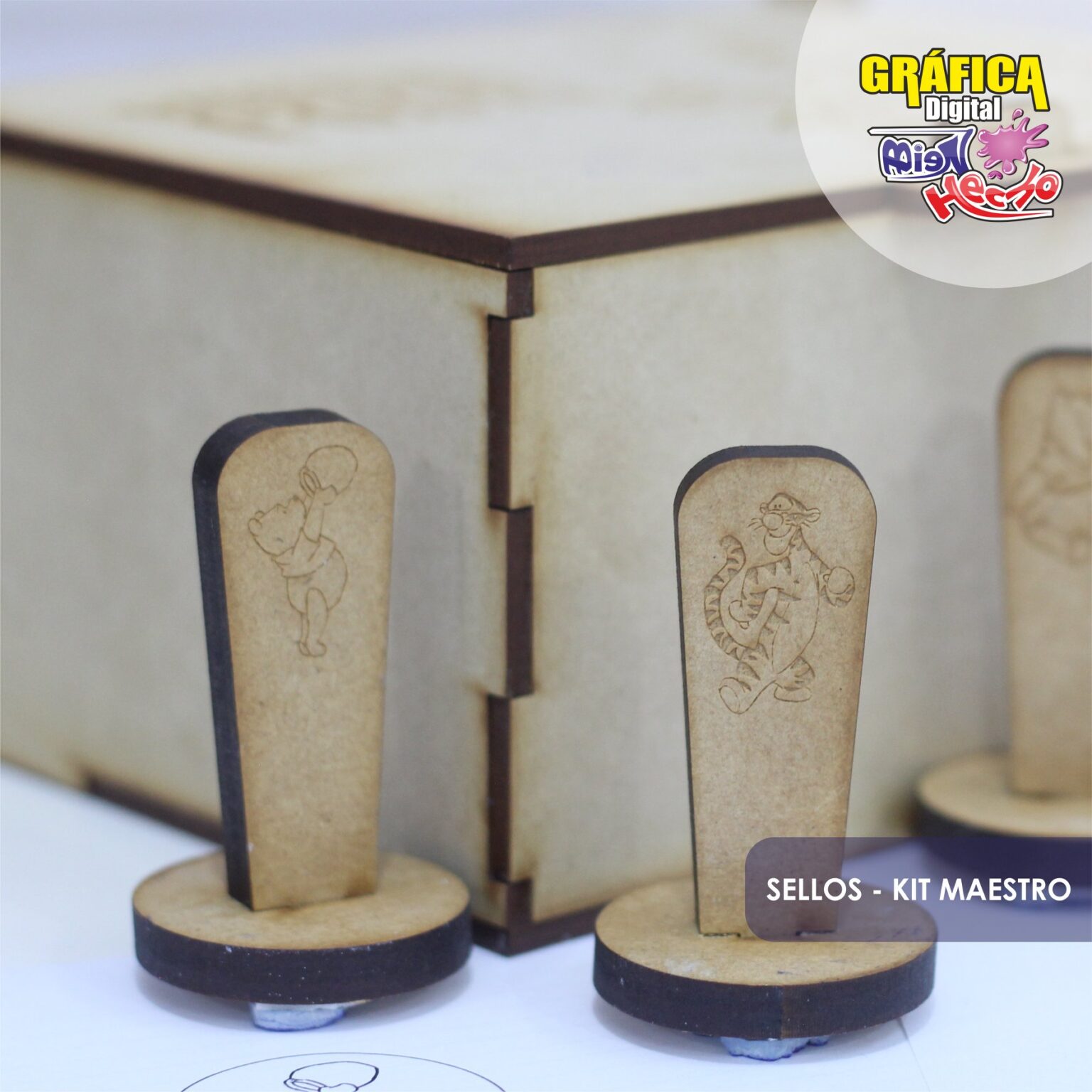 MINI KIT SELLITOS MAESTROS - MDF CRUDO | Gráfica Bien Hecho